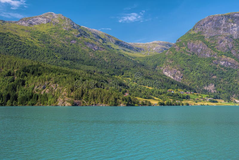 Stryn in Norway stock image. Image of flora, hillside - 44053955
