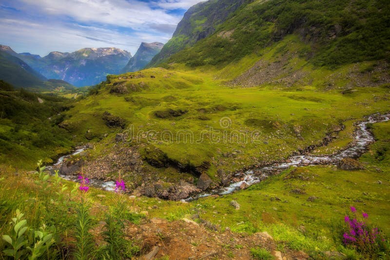 Stryn in Norway stock photo. Image of hillside, scenic - 45812140