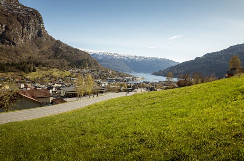 Stryn town in Norway stock photo. Image of norway, stryn - 130176042