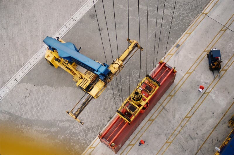 STS (ship To Shore Crane) Cranes Working on Loading and Unloading a ...