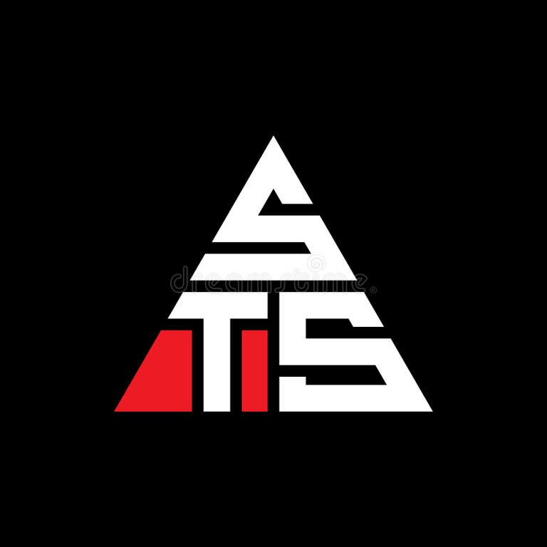 STS Triangle Letter Logo Design with Triangle Shape. STS Triangle Logo ...