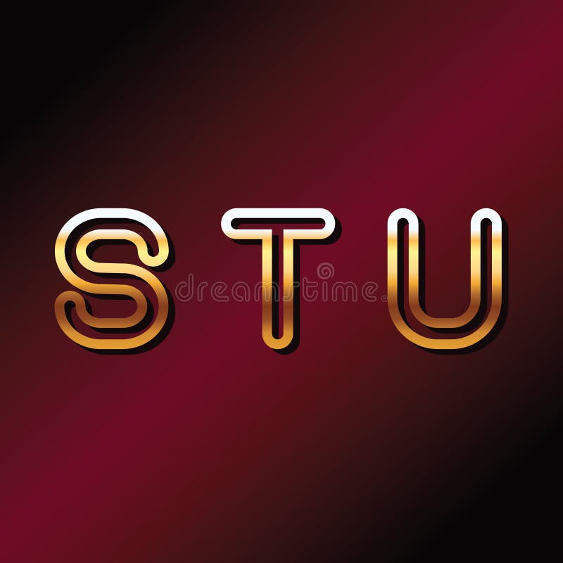 STU alphabet fonts stock vector. Illustration of font - 147224072