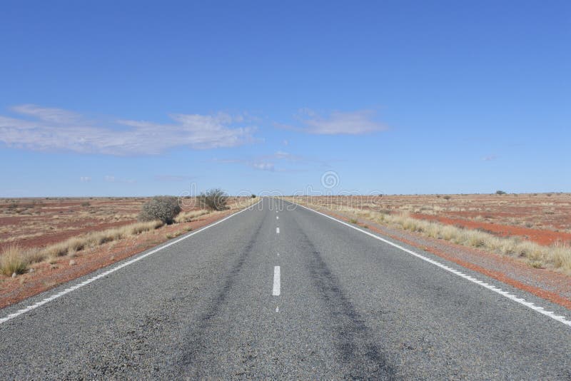 Stuart Highway the Explorer Way Outback Australia Stock Image - Image ...