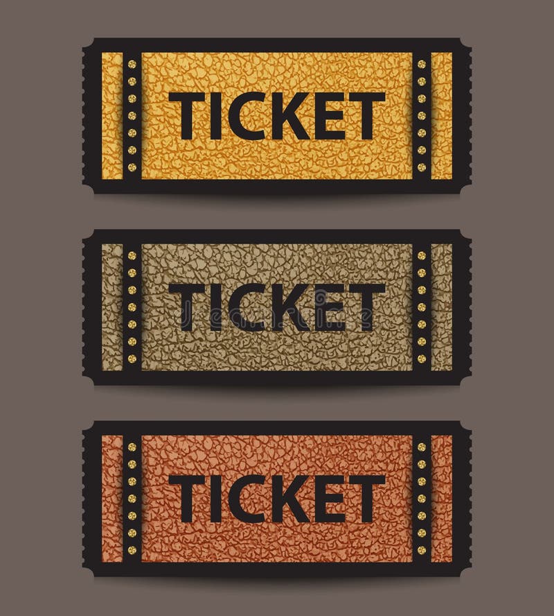 Paper Stub Ticket Templates with Two Parts Stock Vector - Illustration ...
