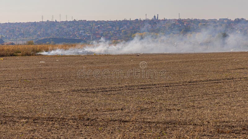 Burning Off Old Crops on a South African Farm Stock Image - Image of ...