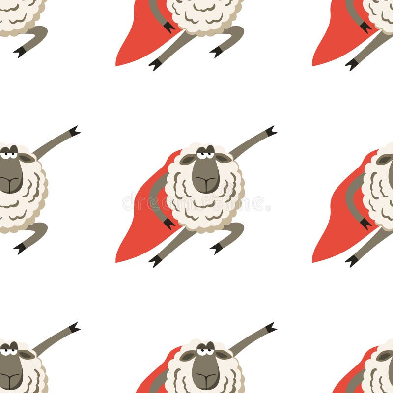 Stubborn Lamb Fireman Vector Stock Vector - Illustration of flock, burn ...