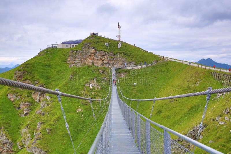 Stubnerkogel, Steel Bridge, Bad Gastein, Funicular, Austria Stock Photo ...