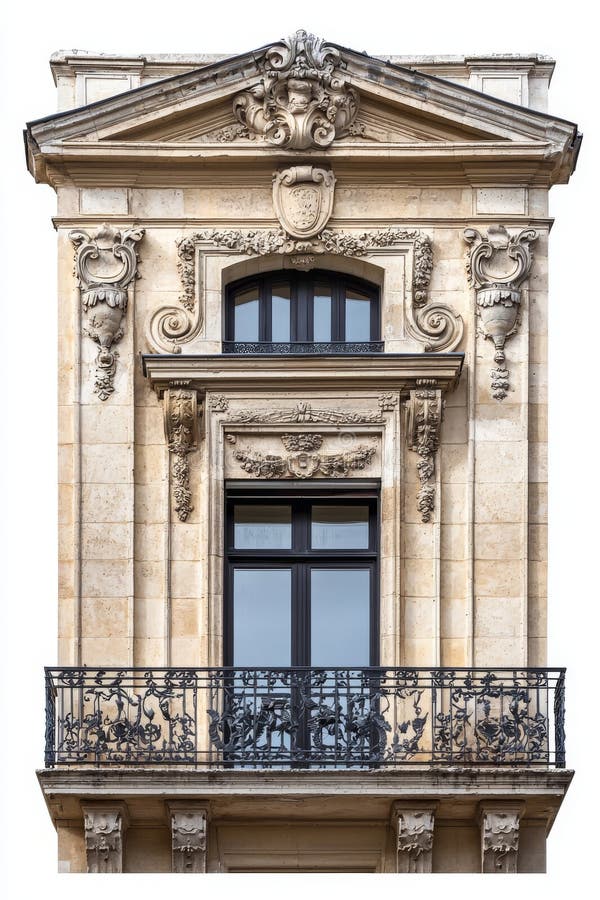 Stucco-covered Window on a White Background of a City Building S Facade ...