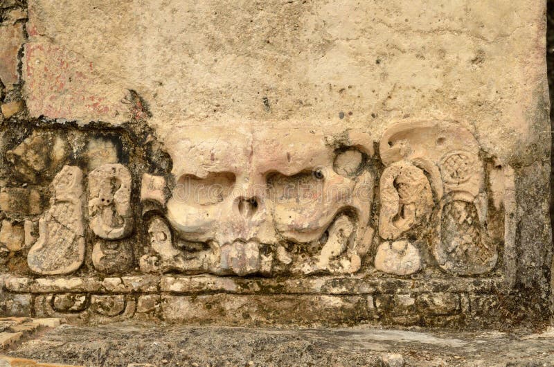 Skull Wall stock image. Image of maya, faces, architecture - 2584195