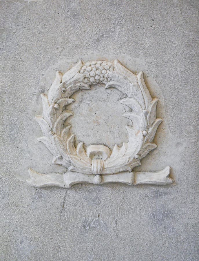 Stucco wall art in public stock photo. Image of closeup - 76264836