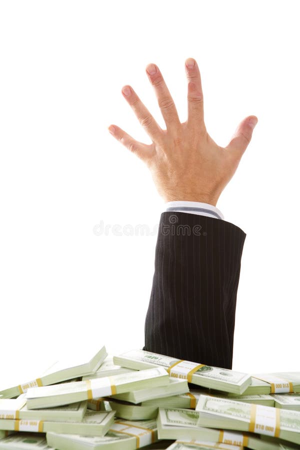 Stuck in money stock image. Image of hand, isolated, bucks - 18591761