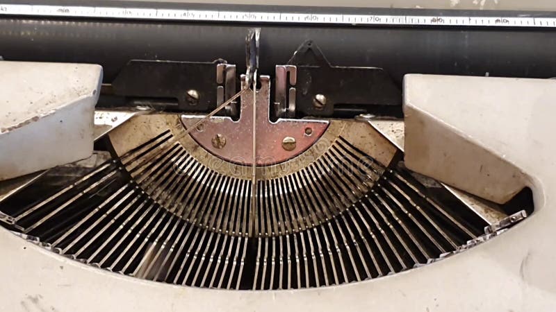 Stuck Typewriter Keys or Stuck Typing Machine Keys Stock Footage ...