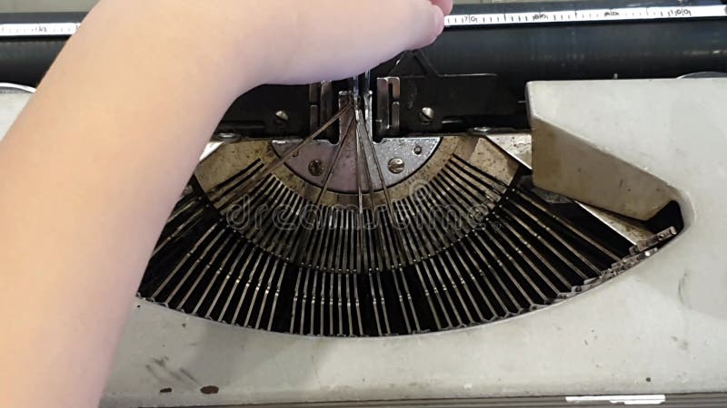 Stuck Typewriter Keys or Stuck Typing Machine Keys Stock Footage ...
