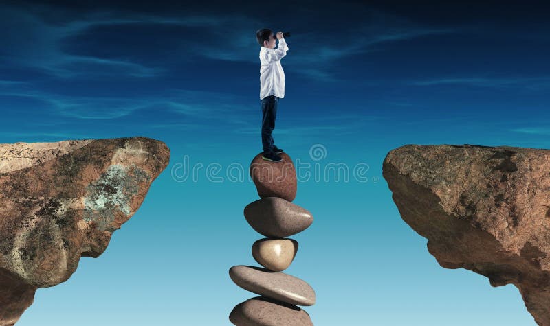 Stucked on a Stack of Stones Stock Image - Image of problem, fear ...