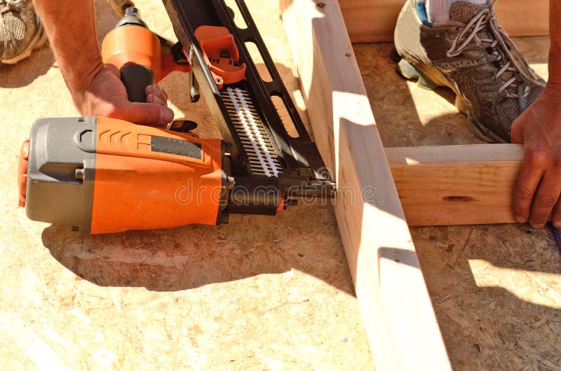 Stud Wall stock image. Image of contractor, attach, hammer - 54606465