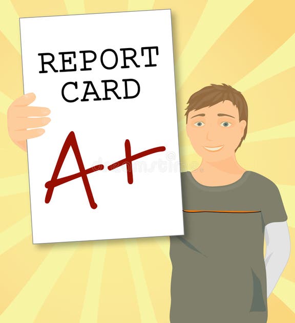 Student Good Report Card Stock Illustrations – 188 Student Good Report ...