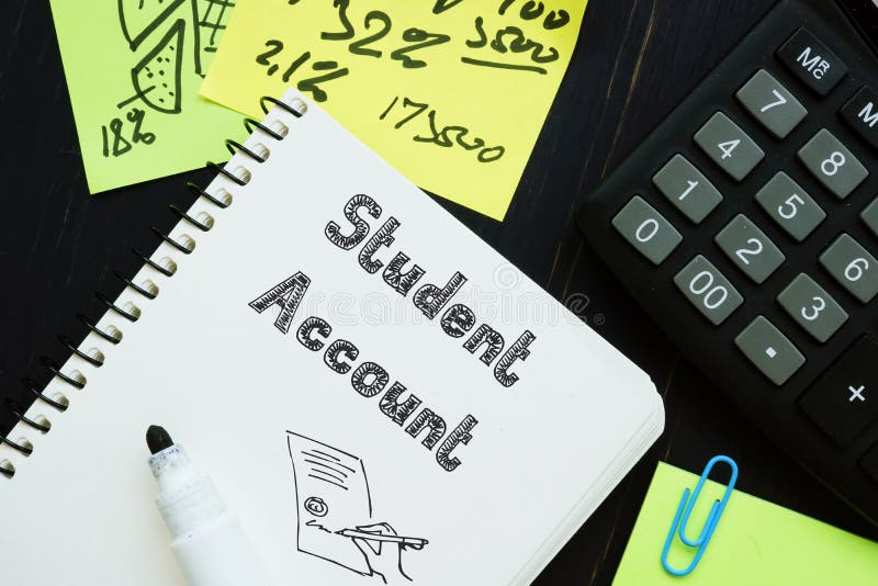 Student Account Phrase on the Page Stock Image - Image of lesson, page ...