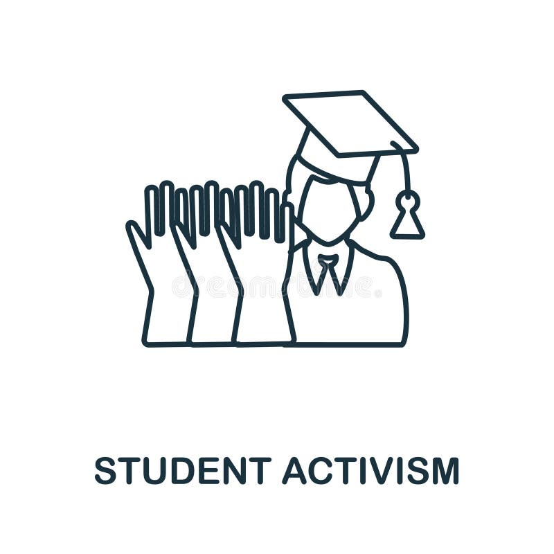 Student Activism Line Icon. Simple Element from Social Activity ...