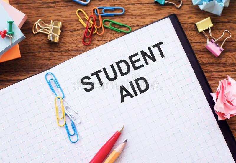 Student AID. Student Help and Support Concept Stock Photo - Image of ...