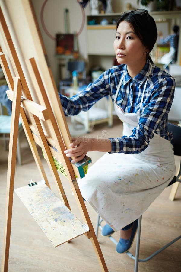 Student of artist stock photo. Image of craft, indoors - 71658238