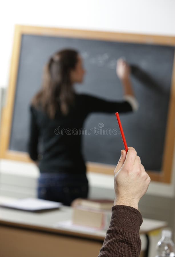 A Student Asks a Question To the Teacher Stock Photo - Image of color ... A Student Asks a Question To the Teacher Stock Photo - Image of color ...