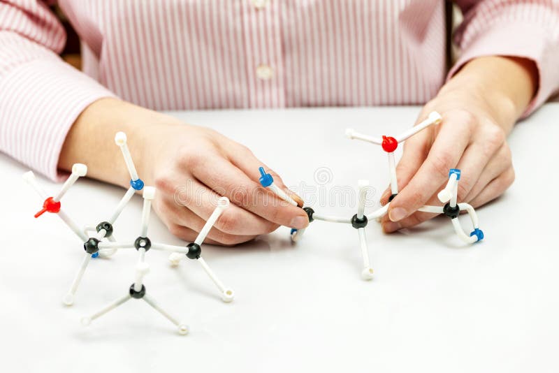 Student Assembling Molecule Models Stock Photo - Image of biochemistry ...