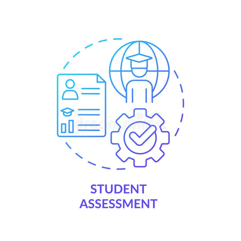 Student Assessment Blue Gradient Concept Icon Stock Illustration ... Student Assessment Blue Gradient Concept Icon Stock Illustration ...