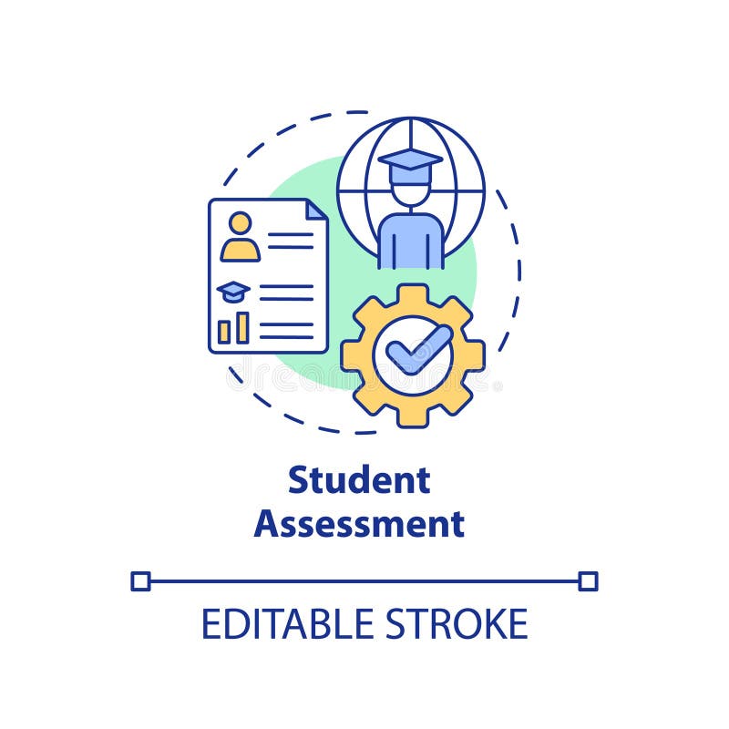 Student Assessment Concept Icon Stock Vector - Illustration of study ...