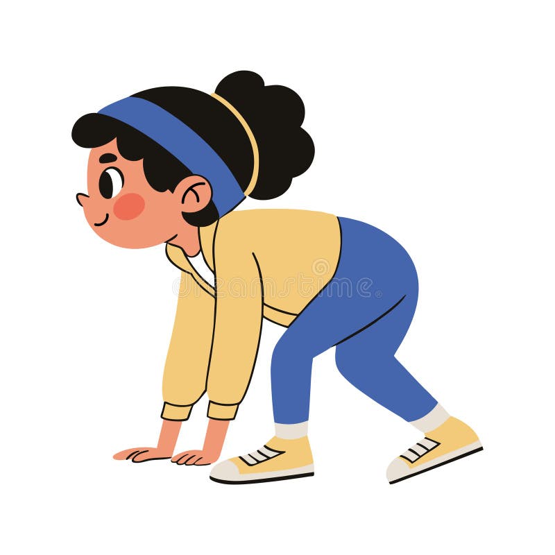 Student Athlete Stretching stock vector. Illustration of exercise ...