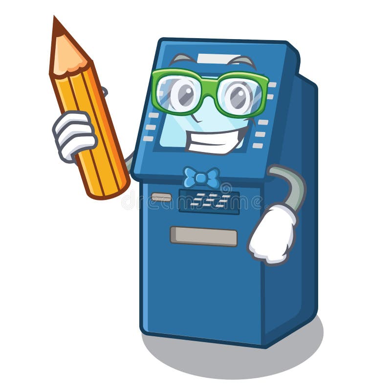 Student ATM Machine in the Cartoon Shape Stock Vector - Illustration of ...