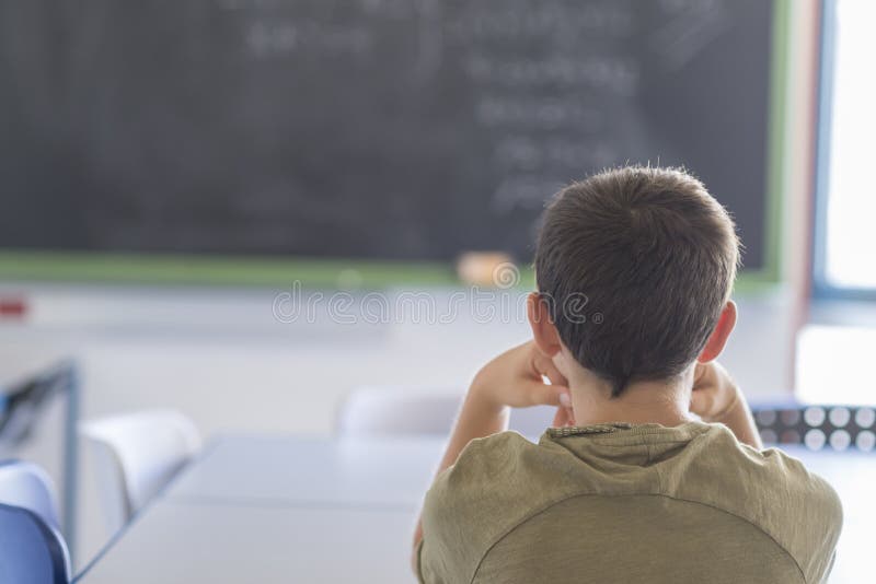 Student Attending in a Classroom during a Lesson Stock Image - Image of ...