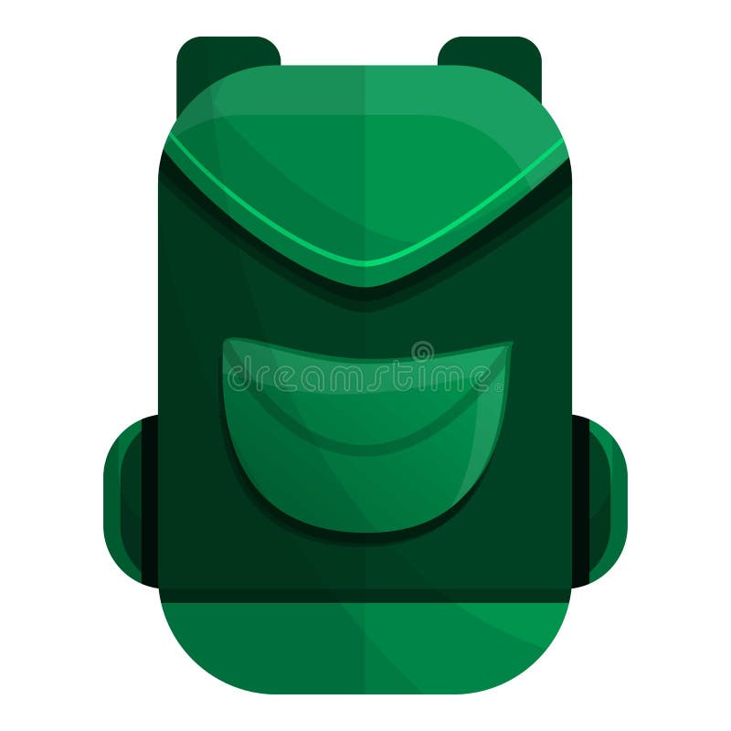 Student Backpack Icon, Cartoon Style Stock Vector - Illustration of ...