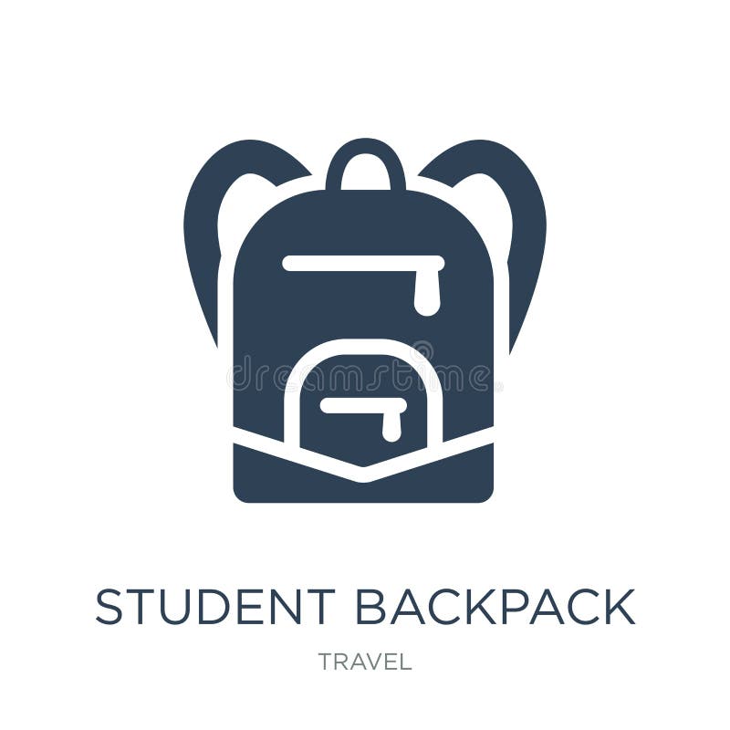 Student Backpack Icon in Trendy Design Style. Student Backpack Icon ...