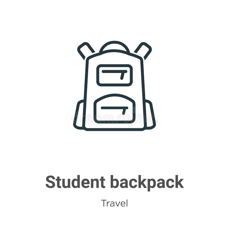 Outline Backpack Vector Icon Stock Illustrations – 20,291 Outline ...