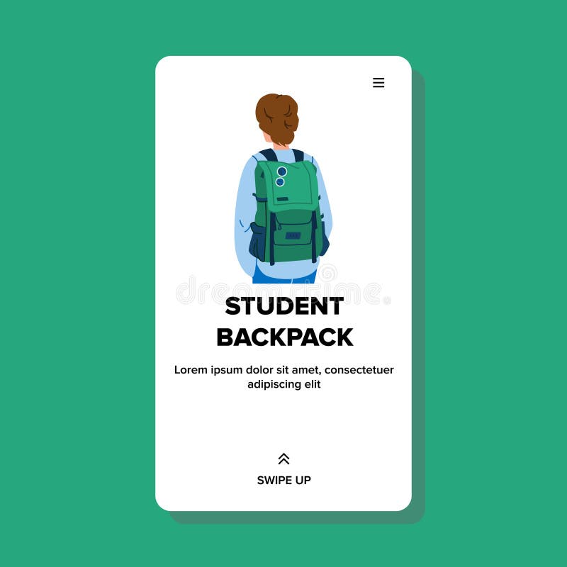 Student backpack vector stock vector. Illustration of campus - 272285318