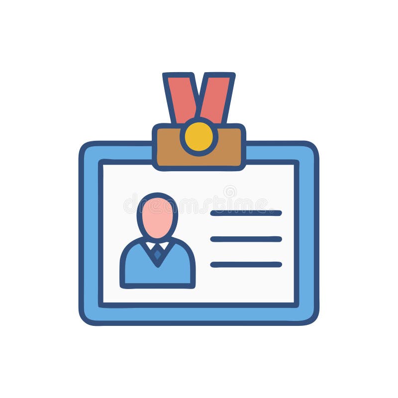 Student Badge Icon stock vector. Illustration of university - 351941956