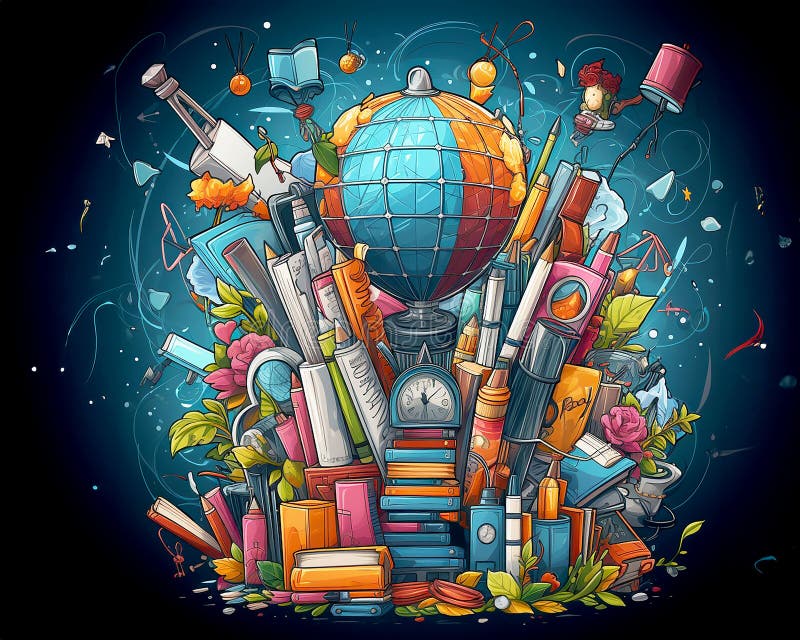 Student Banner in a Modern Style Stock Illustration - Illustration of ...