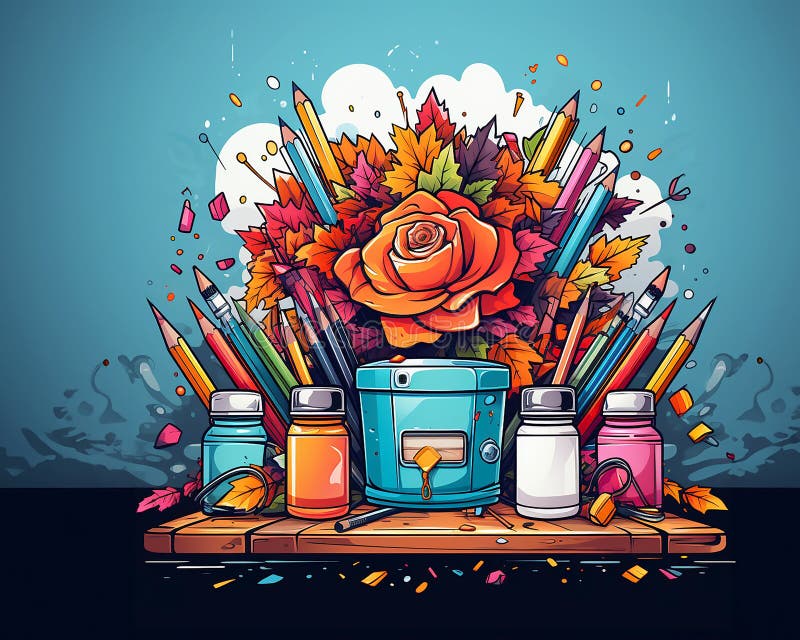 Student Banner in a Modern Style Stock Illustration - Illustration of ...