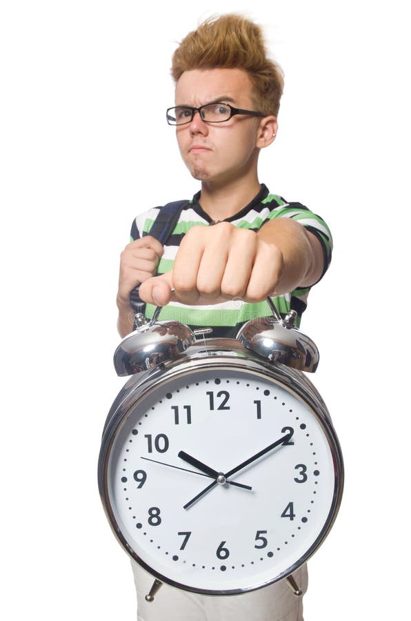 Student being late stock image. Image of alarm, happy - 48208719