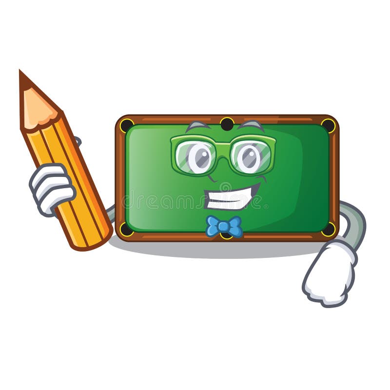 Student Billiard Table is Insulated with Characters Stock Vector ...