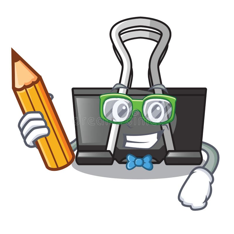 Student Binder Clip Isolated on the Cartoon Stock Vector - Illustration ...