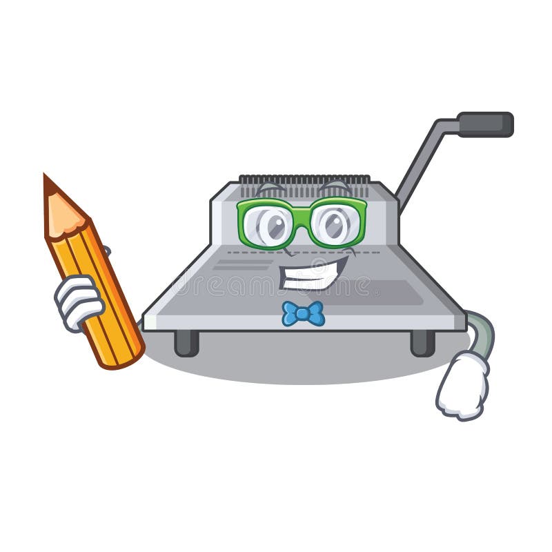 Geek Binding Machine in the Cartoon Shape Stock Vector - Illustration ...