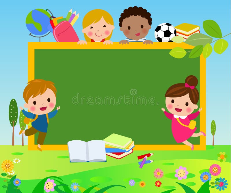 Student and blackboard stock vector. Illustration of little - 72973892