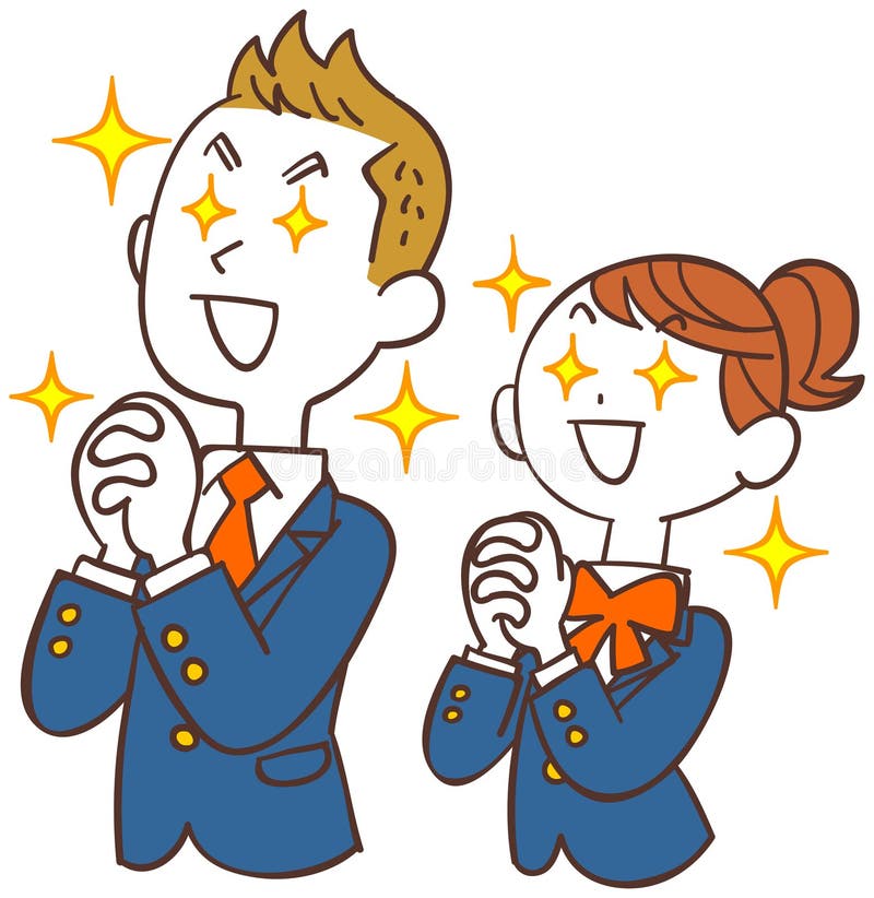 Student in Blue Uniform with Hope Stock Vector - Illustration of ...