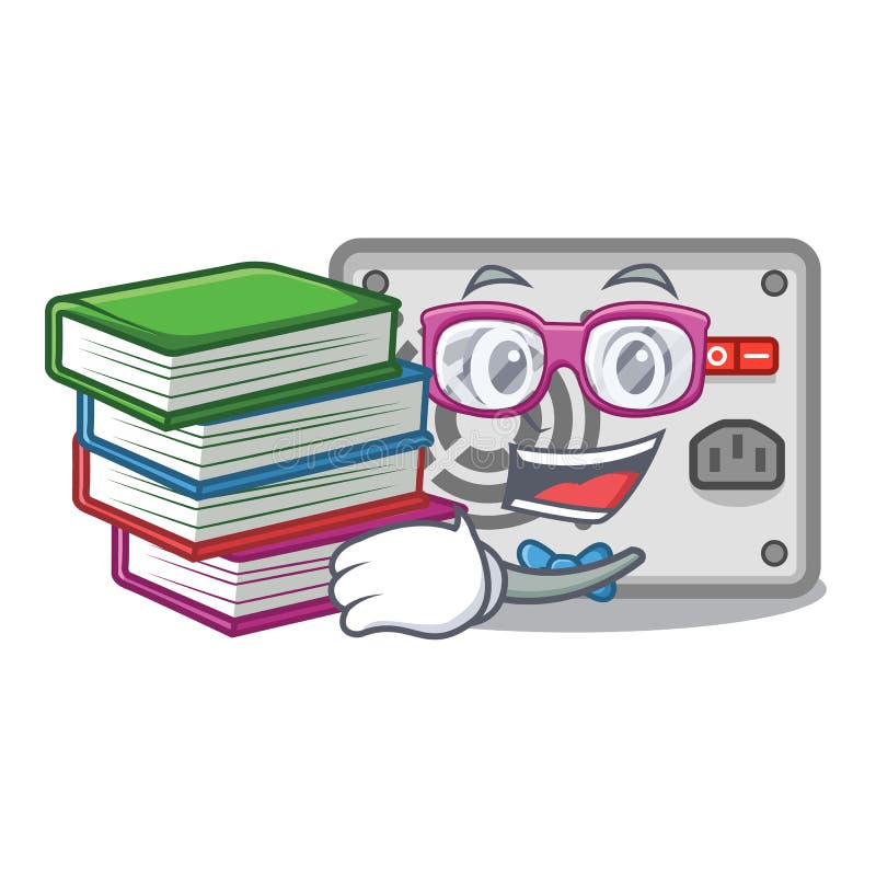 Student Power Strip Attaches the Cartoon Table Stock Vector ...