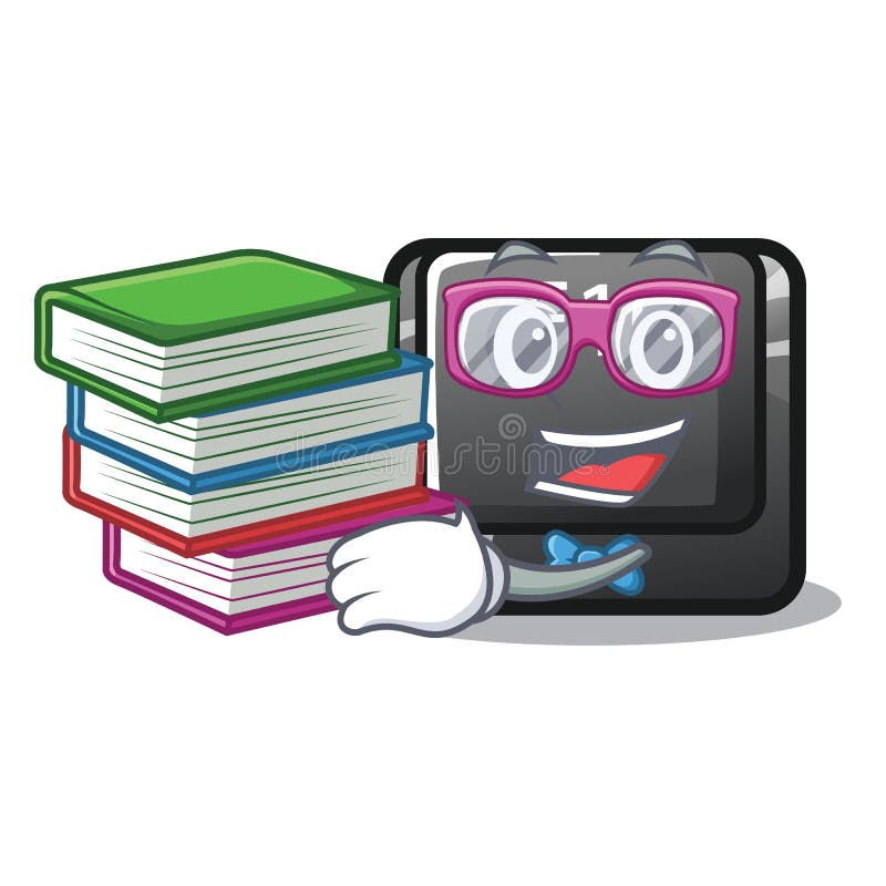 Student with Book F10 Button Installed on Cartoon Computer Stock Vector ...