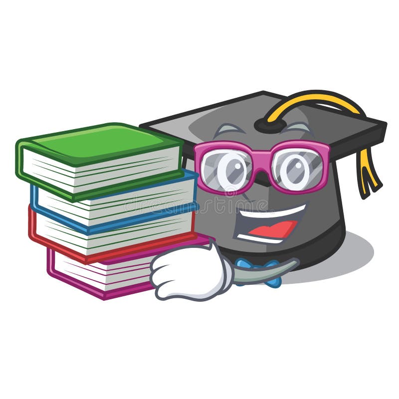 Student with Book Graduation Hat Mascot Cartoon Stock Vector ...