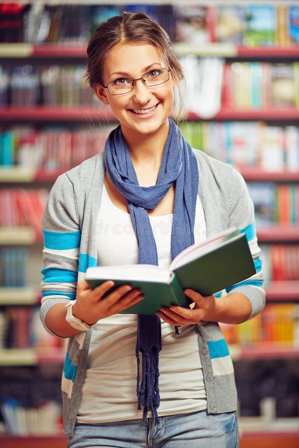 Student with book stock image. Image of study, girl, young - 73593621