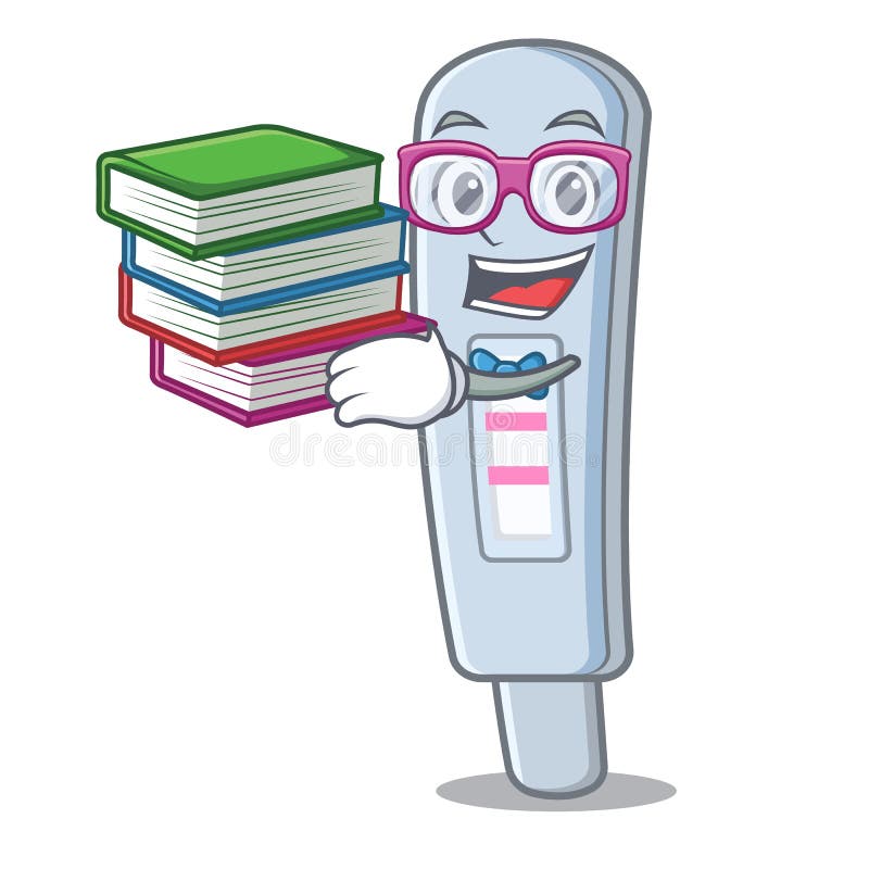 Student with Book Test Pack Above the Character Bathtub Stock Vector ...