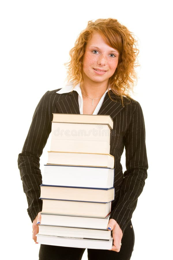 Student with books stock photo. Image of corporate, individuality ...